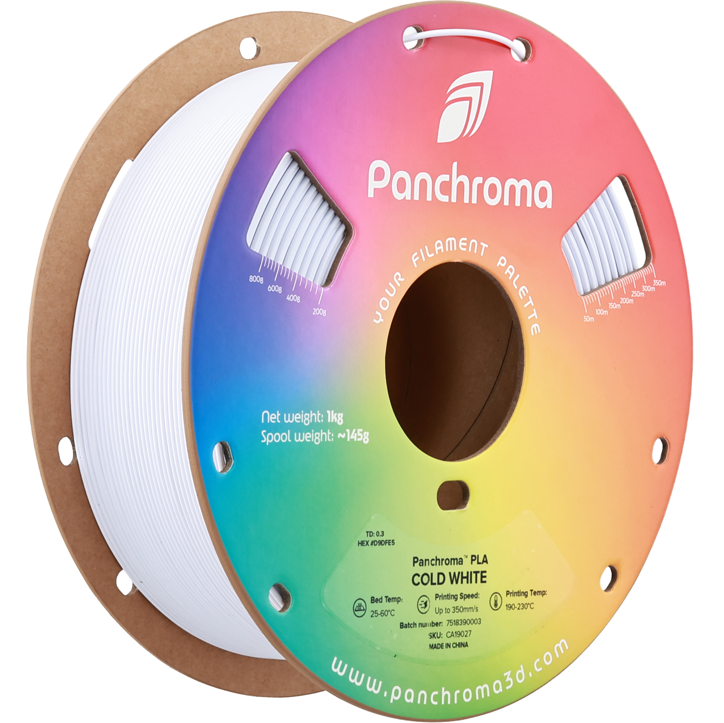 Polymaker - Panchroma™ PLA Basic - Cold White - 1.75mm - 1kg