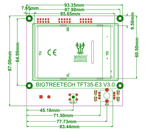 BIGTREETECH TFT35-E3 V3.0.1 Display Touch Screen